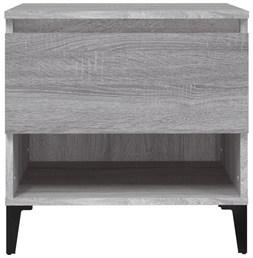 Odkládací stolky 2 ks šedé sonoma 50x46x50 cm kompozitní dřevo - Default Title