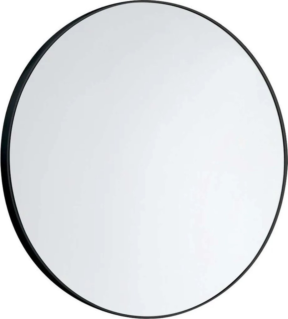 Aqualine - Zrcadlo, průměr 60 cm, černá 6000
