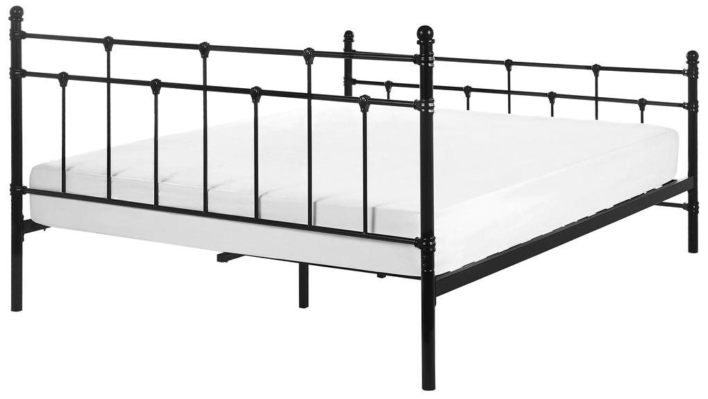 Černá kovová postel 160x200 cm LYNX Beliani