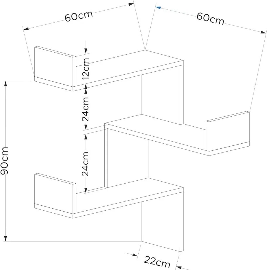 Bílý policový díl Luksa
