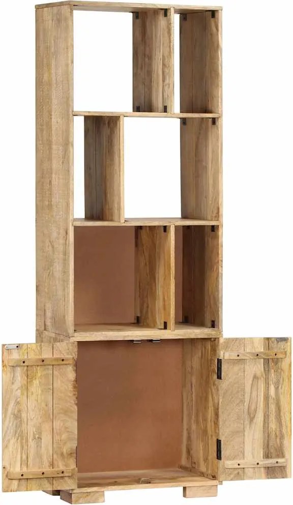 Police na knihy 60 x 35 x 180 cm masivní mangovníkové dřevo 247481