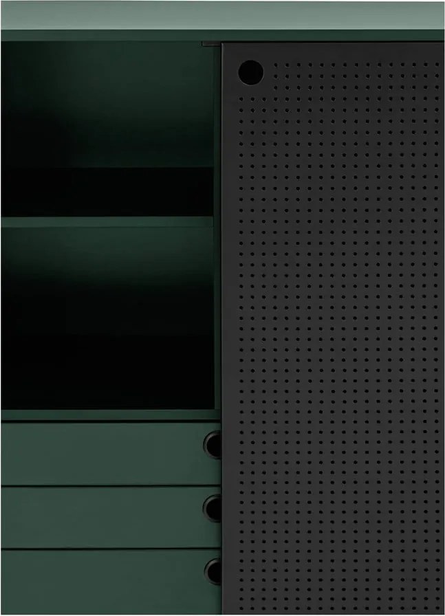 Černo-zelená skříňka 93x130 cm Punto - Teulat