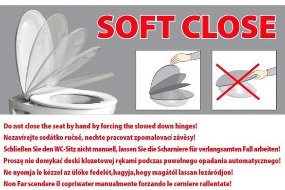 Kerasan Waldofr WC sedátko Soft Close, polyester, bílá/chrom 418801