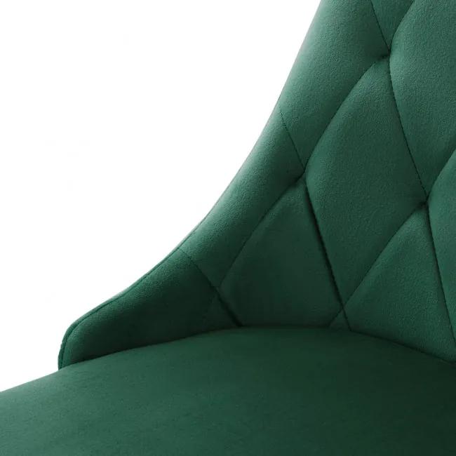 Jídelní židle LOUIS QUILTER sametová zelená 848990
