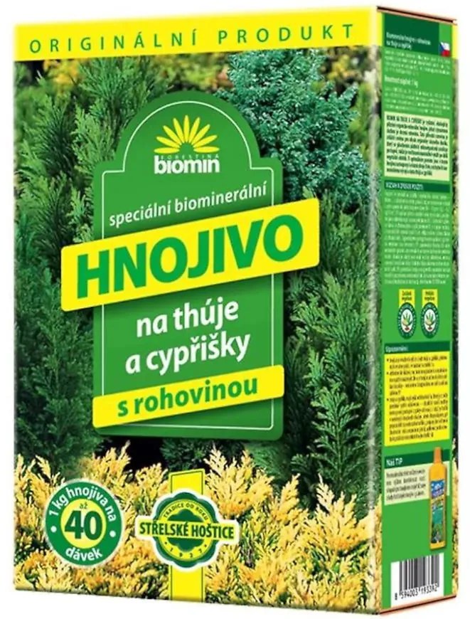 Biomin - Hnojivo na thúje a cypřišky s rohovinou 1 kg