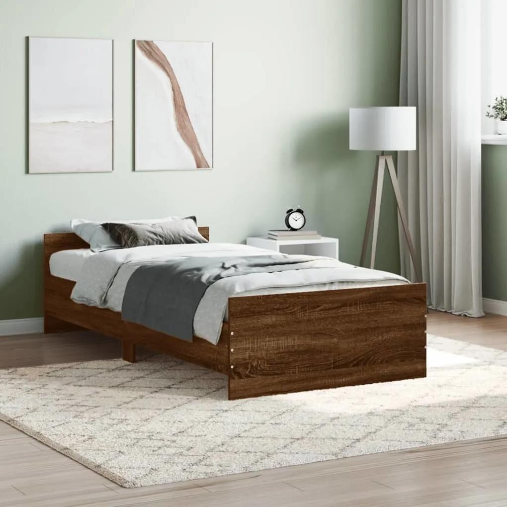 vidaXL Rám postele 100 x 200 cm kompozitní dřevo [835938] Barva: Bílá