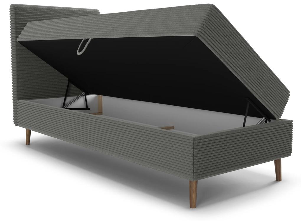Jednolůžková postel 90 cm Napoli Comfort (tmavě zelená) (s roštem, bez úl. prostoru). 1082503