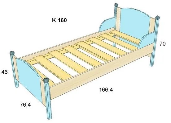 Dětská postel BOŘEK K 160