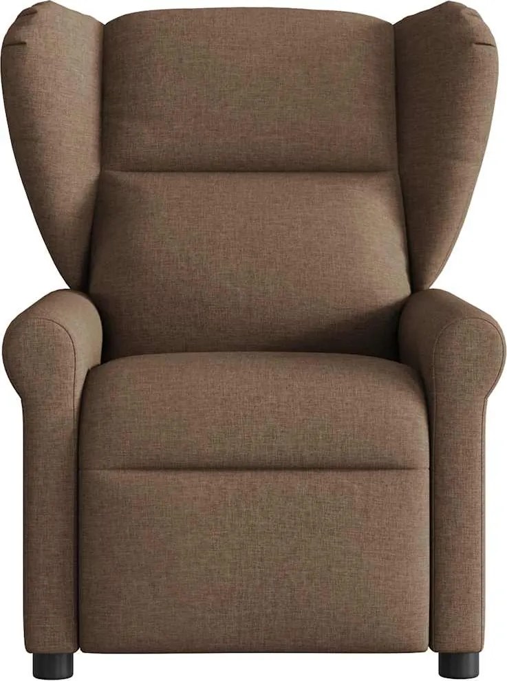 Elektrické masážní polohovací křeslo hnědé textil 3303368