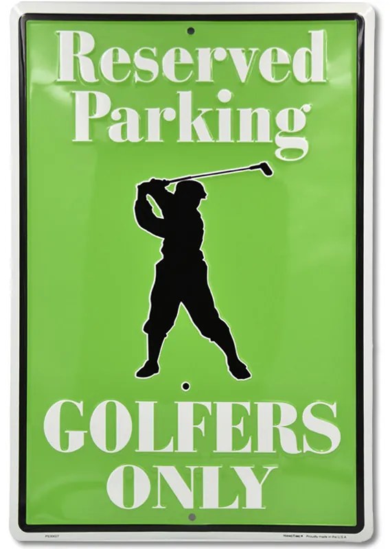 Plechová cedule Golfers Only Reserved Parking 45 cm x 30 cm