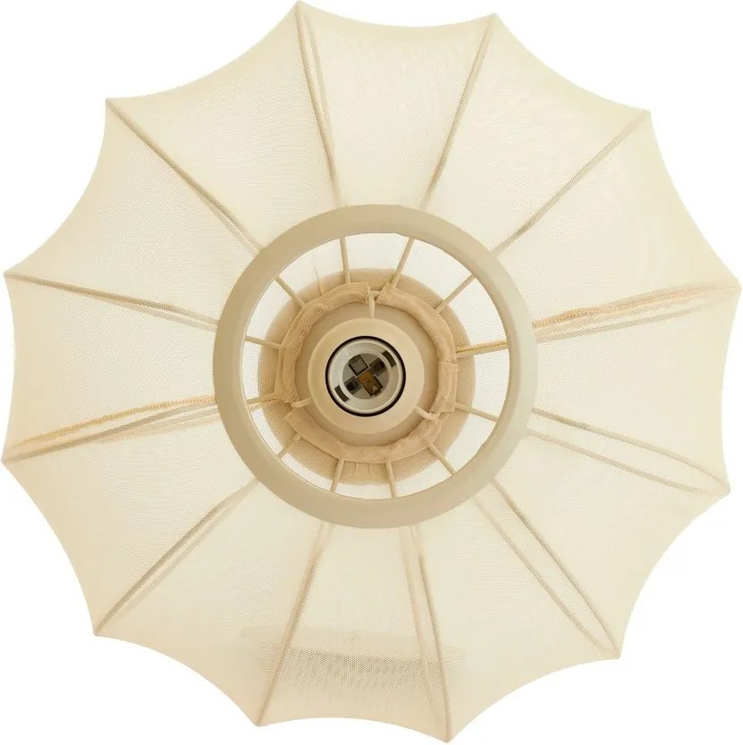 Krémové stropní svítidlo s textilním stínidlem ø 40 cm Plumalia – Light & Living