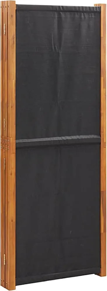 5dílný paraván černý 350 x 180 cm 319181