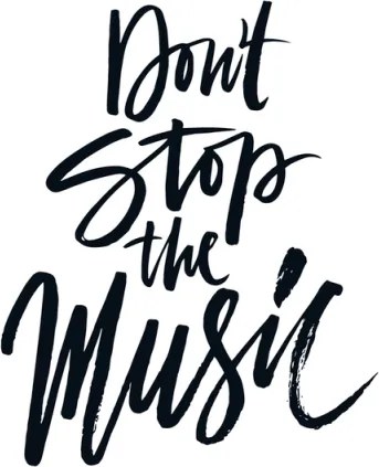Samolepka Dont stop the music