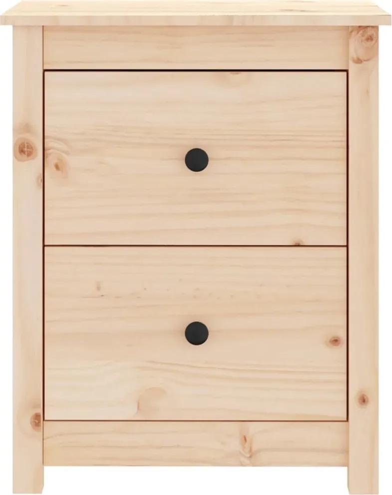 vidaXL Noční stolky 2 ks 50 x 35 x 61,5 cm masivní borové dřevo [813680] Barva: Šedá