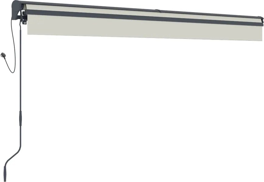 Elektrická markýza s LED osvětlením BestBerg BBSU-EL395BG / 395 x 300 cm / béžová