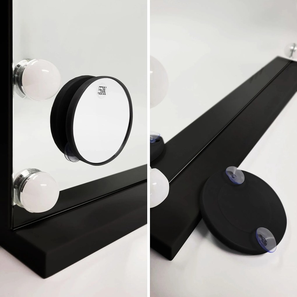 Rea Rea, Zrcadlo LED HOLLYWOOD Black, HOM-12011