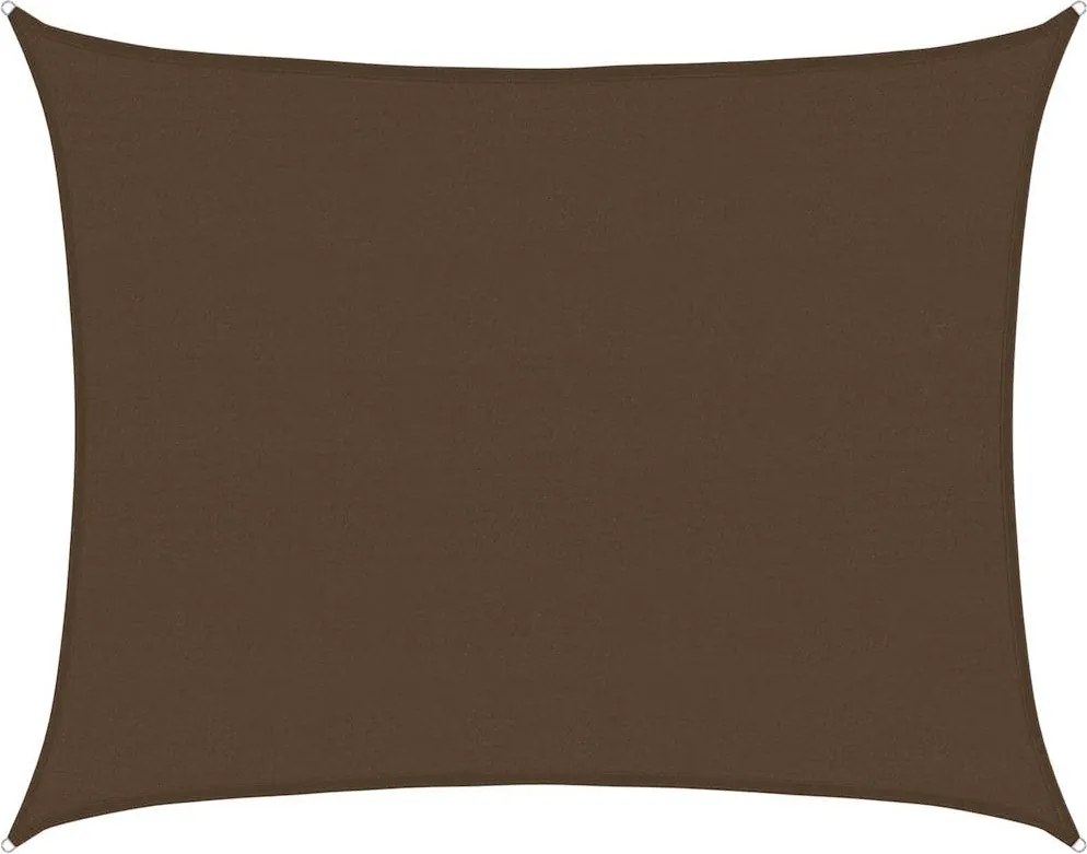 Stínící plachta 160 g/m² hnědá 6 x 7 m HDPE 311799