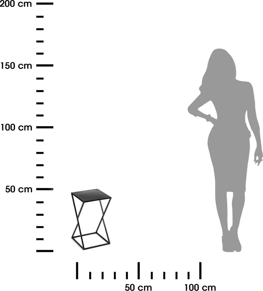 STOJAN NA KVĚTINÁČ LOFT3 40X24X24 CM ČERNÁ