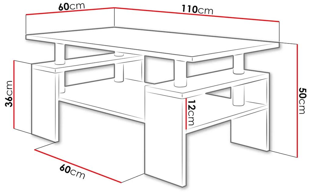 Konferenční stolek SIMON - bílý