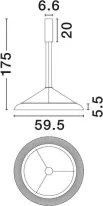 Závěsné LED svítidlo NOVA LUCE MANTLE 43W 3000K 9030110