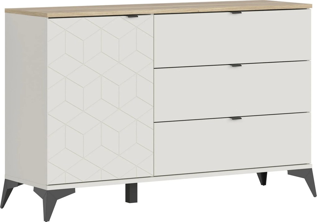 XXXLutz ŠIROKÁ KOMODA, barvy dubu, kašmírová, 138/90/41,5 cm Milino - Online Only komody - 002427032304