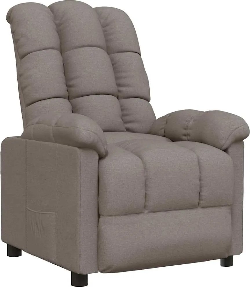 Polohovací křeslo taupe textil 289804