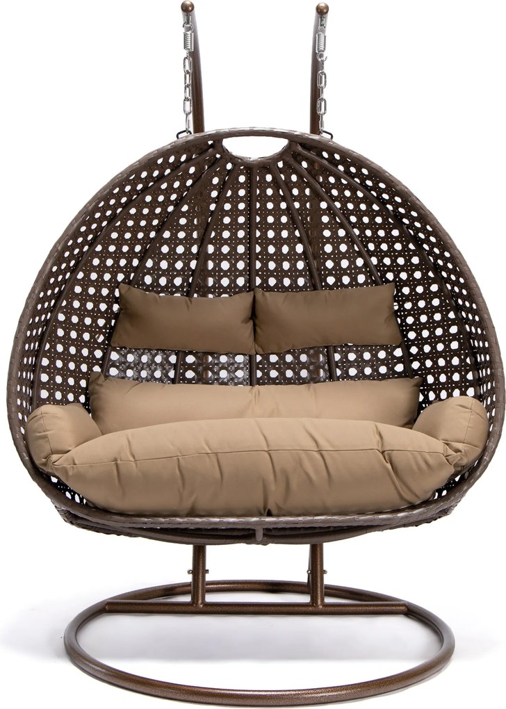 Home Deluxe Polyratanové závěsné křeslo »Twin« (hnědá)