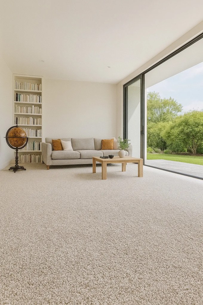 Vopi, Metrážový koberec Capri Lux cream - neúčtujeme odřezky z role, na míru, šíře 2m,3m,4m, béžová, filc, dětský pokoj