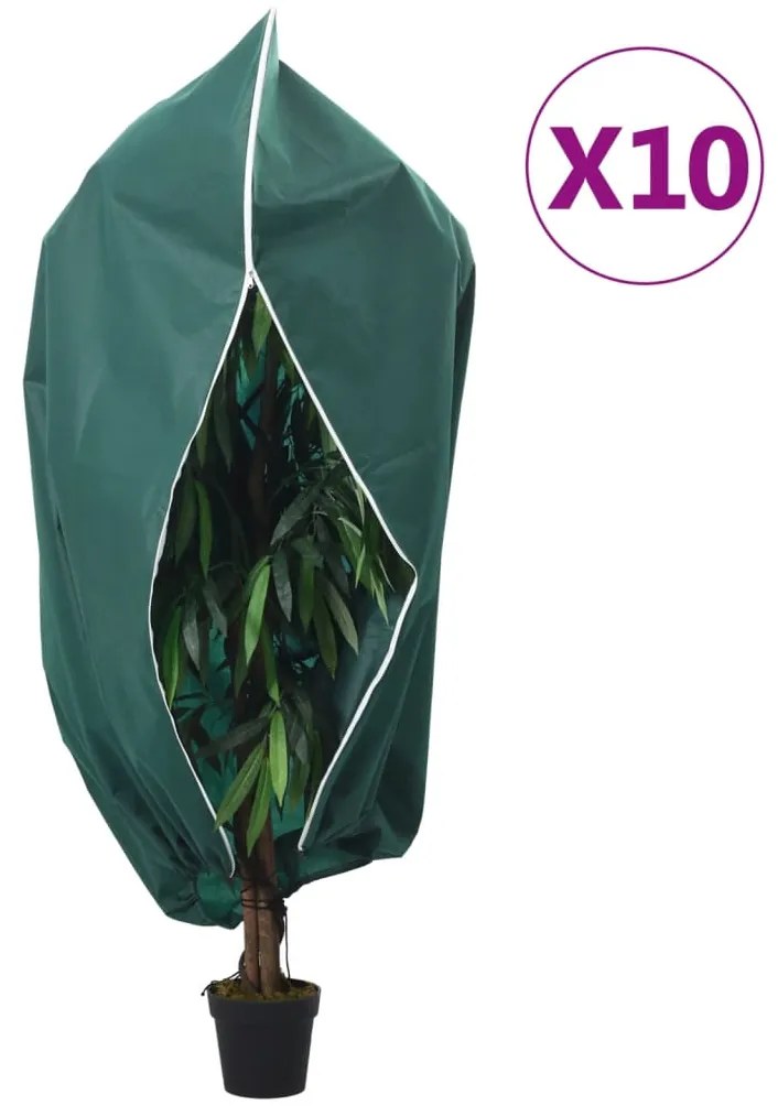 Ochranné návleky na rostliny na zip 10 ks 70 g/m² 2,36 x 2 m 3203583