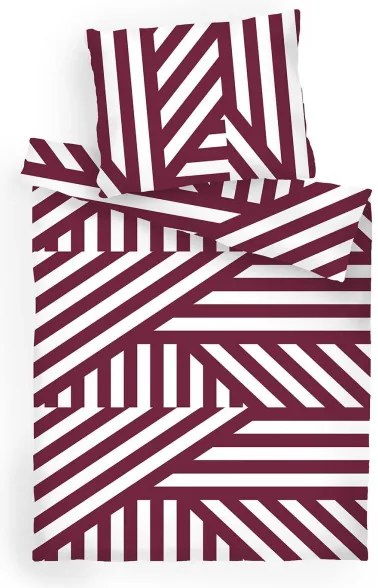 Dadka Povlak na polštář bavlna Zebra bordó  70x90 cm