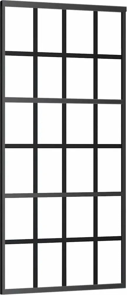 Posuvné dveře se sadou kování černé 90x205 cm ESG Glass 3375854