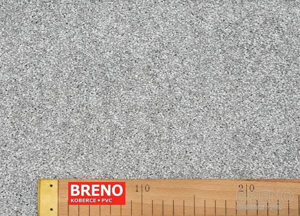 Breno Metrážový koberec ISARA 91 stříbrný, šíře 400 cm, Stříbrná