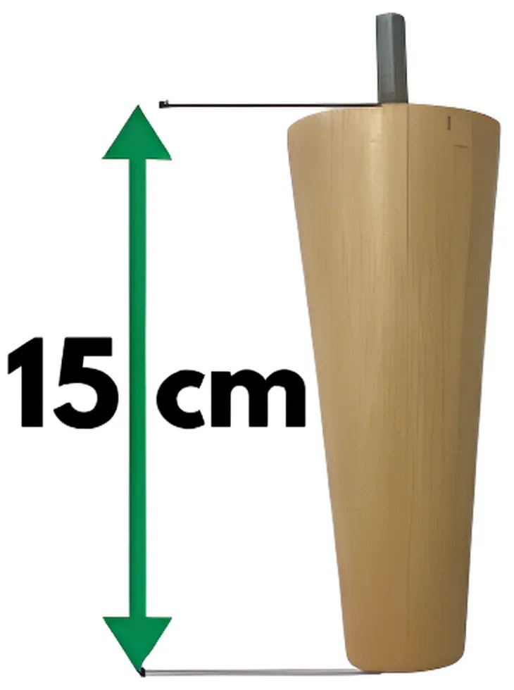Vyšší  bukové nohy pro VISBY s výškou 15 cm Kupžidle
