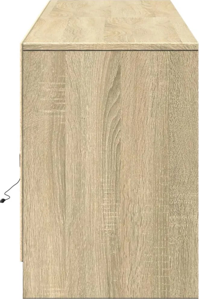 TV skříňka s LED dub sonoma 180 x 34 x 50 cm kompozitní dřevo 3307914