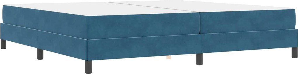 Postel s boxspringem s matrací Tmavě modrá 200 x 200 cm textil 3398717