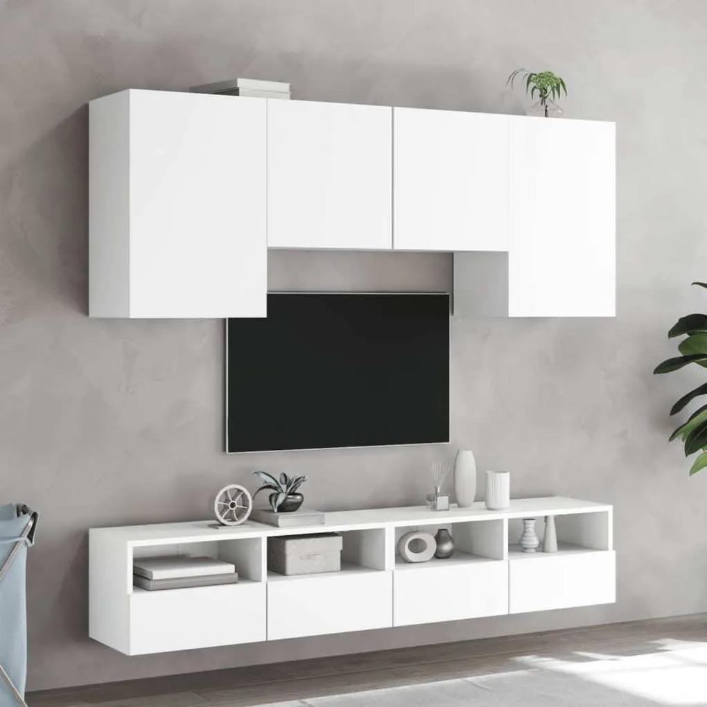vidaXL 5dílná obývací stěna kompozitní dřevo [3216525] Barva: Bílá