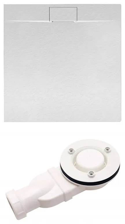 BPS-koupelny Čtvercová akrylátová sprchová vanička HYD-SSV-MIKO 90x90 bílá
