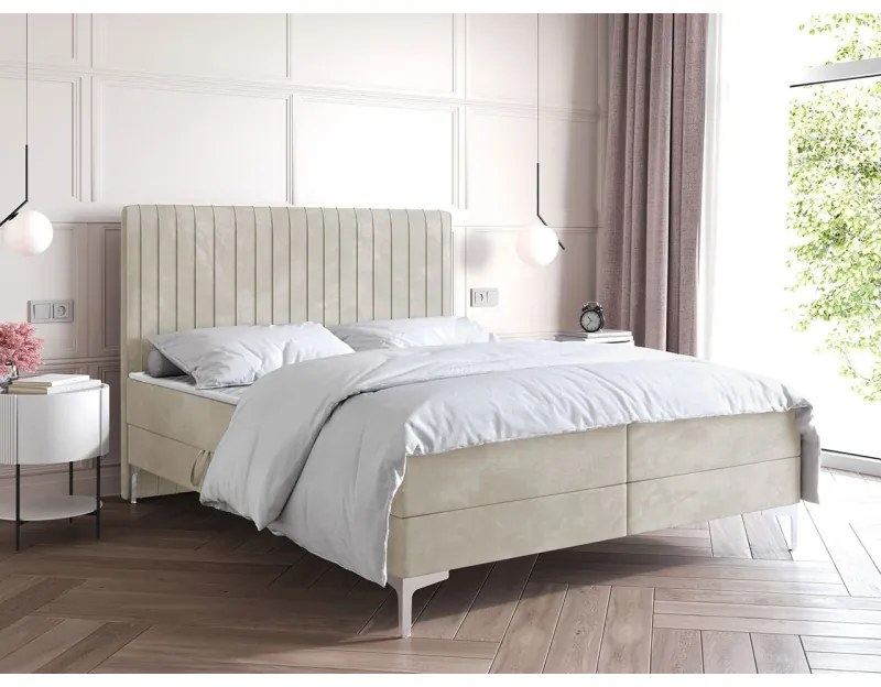 Kontinentální postel Panokin, Rozměr postele: 140 x 200 cm, Barva potahu:: Manila 37