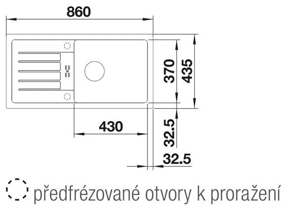 Blanco Favum XL 6 S Granitový dřez s odkapem oboustranné provedení, 86x43,5cm, antracit, 524233