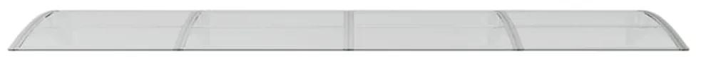 vidaXL Vchodová stříška šedá a průhledná 350 x 75 cm polykarbonát [153592]