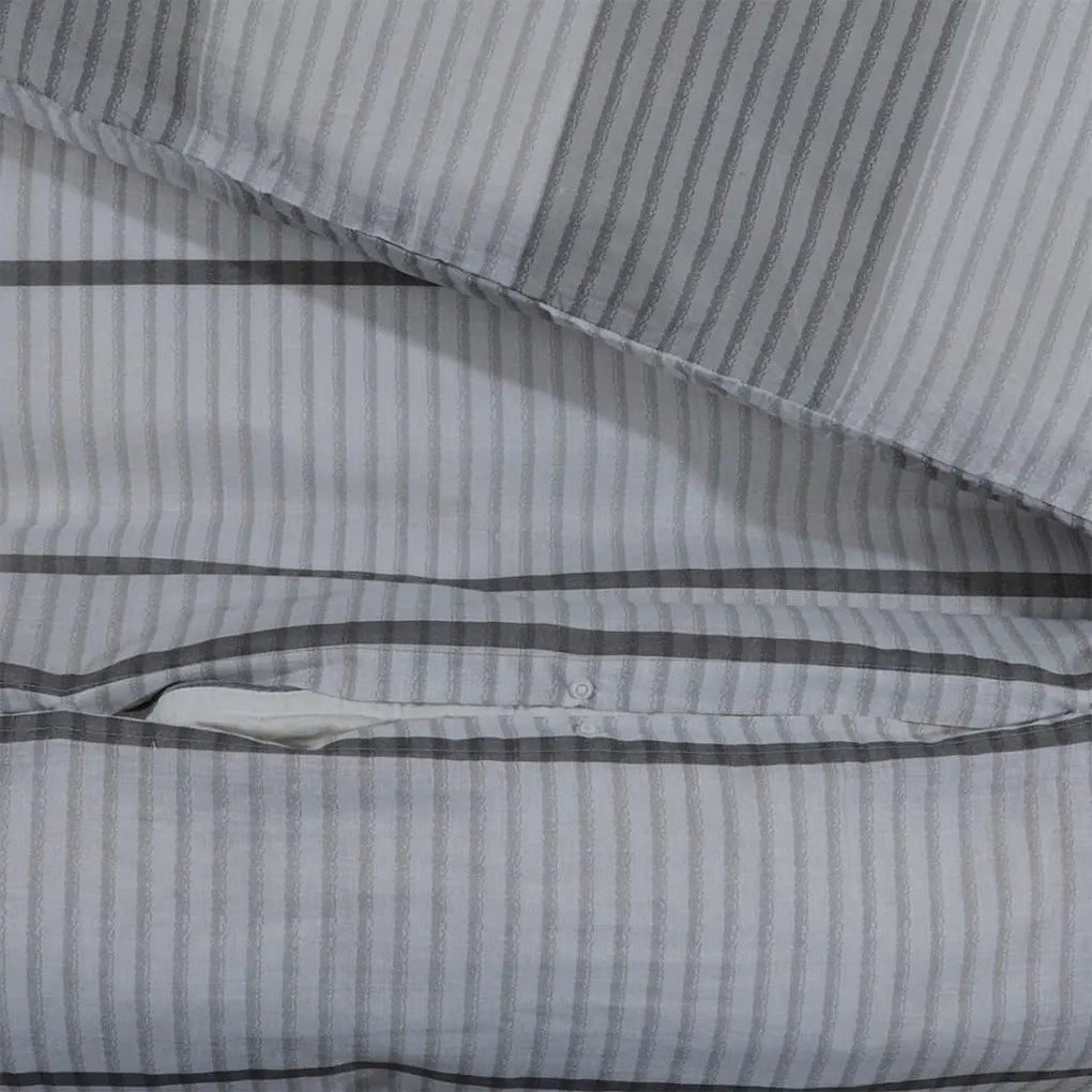 vidaXL Sada ložního prádla 200 x 200 cm bavlna [136441] Barva: světle šedá