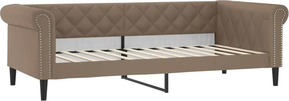 Válenda s přistýlkou a zásuvkami cappuccino 90x200cm umělá kůže 3197738