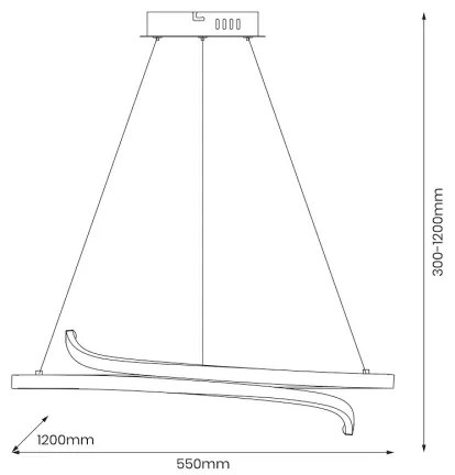 LED Lustr na lanku LORENZO LED/35W/230V černá