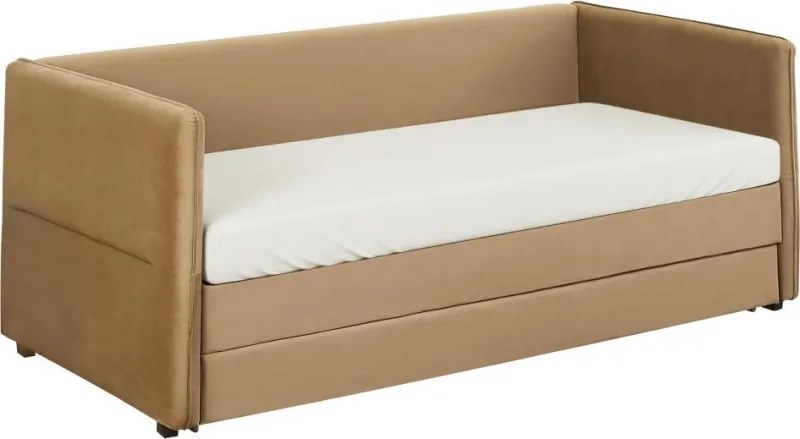 Postel s výsuvnou přistýlkou, hnědá, 90x200, TALNIA Kondela 0000416480