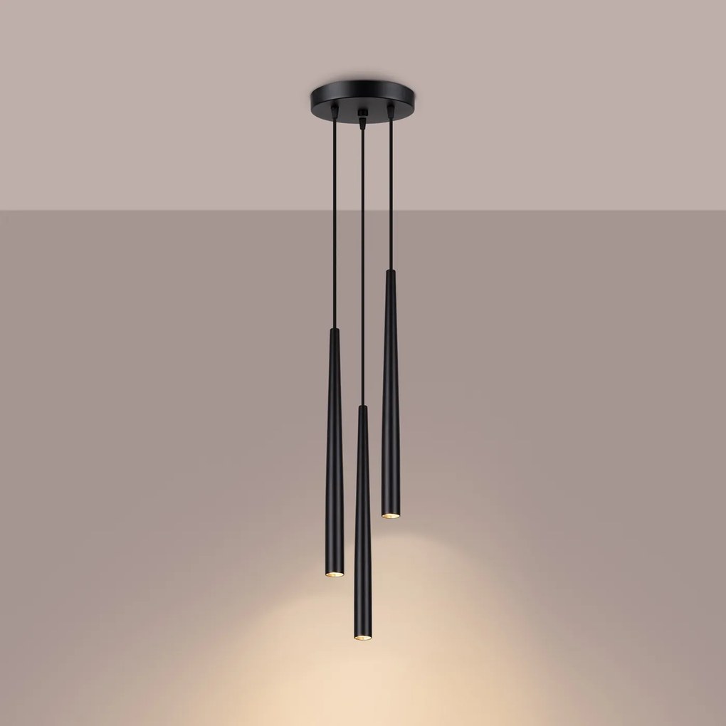 Sollux Lighting Závěsná lampa BLISS 3P černá