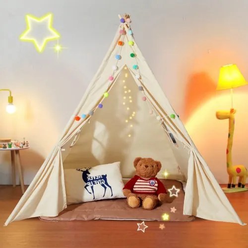 Dětský stan Dětský herní stan Teepee Stan pro 1-5leté batolecí stan s podložkami