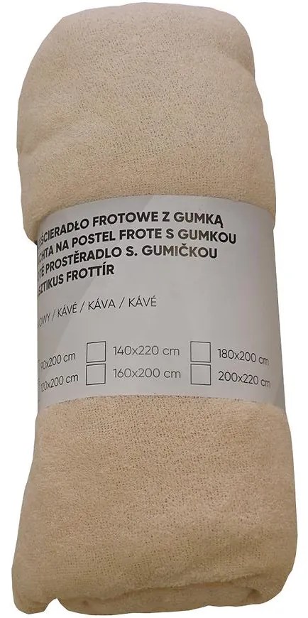 Froté prostěradlo s gumičkou Caffe 160X200