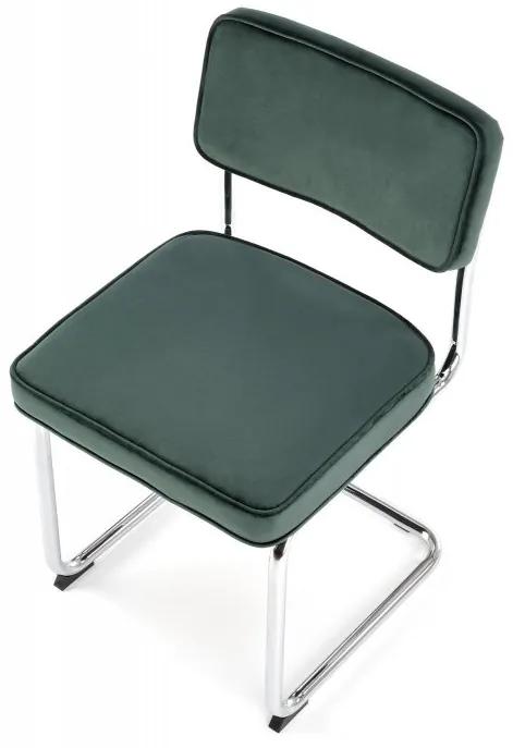 Konzolová jídelní židle K510 Halmar Tmavě zelená