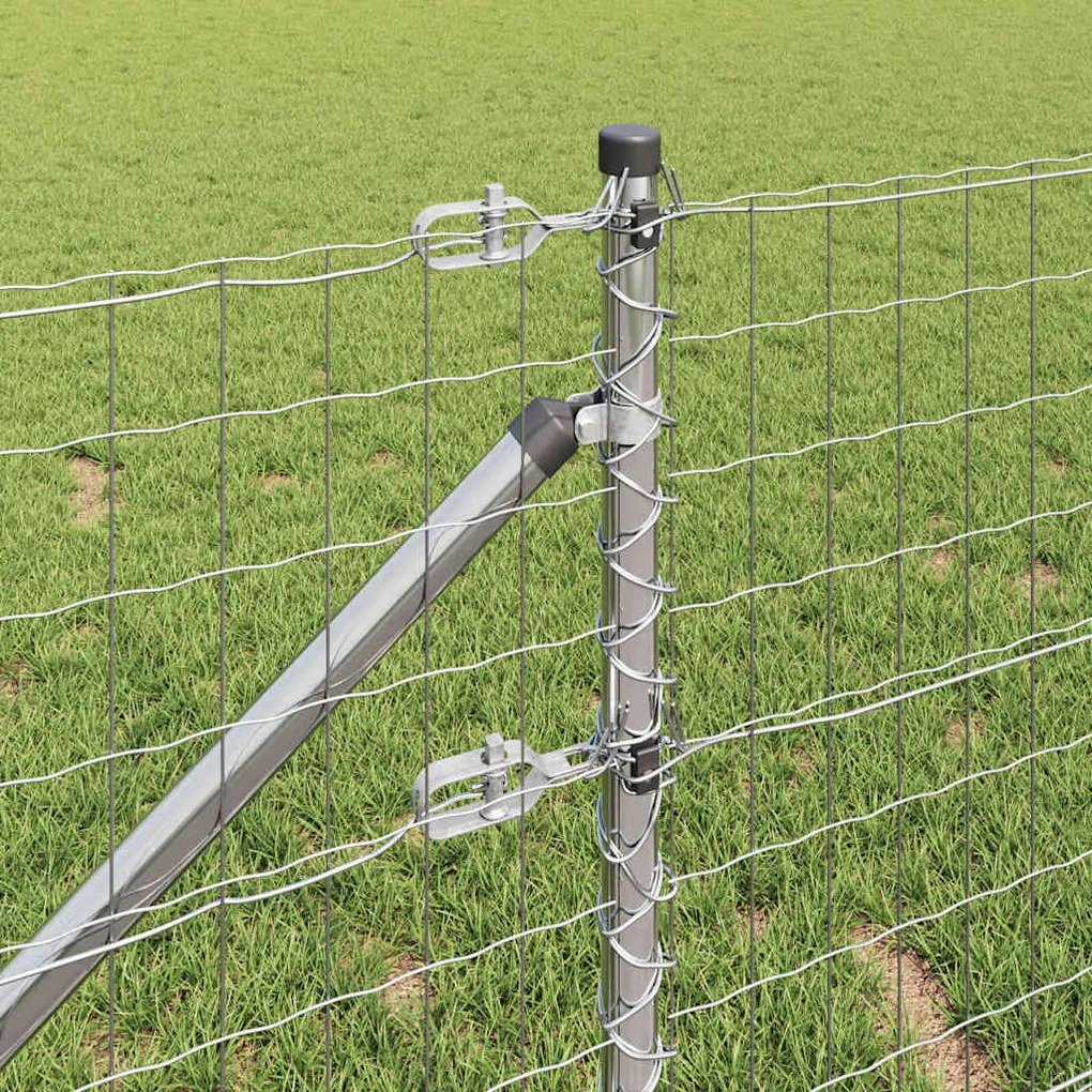 Venkovní euro plot s hroty 25 x 0,6 m Pozinkovaná ocel Stříbrná 3350760