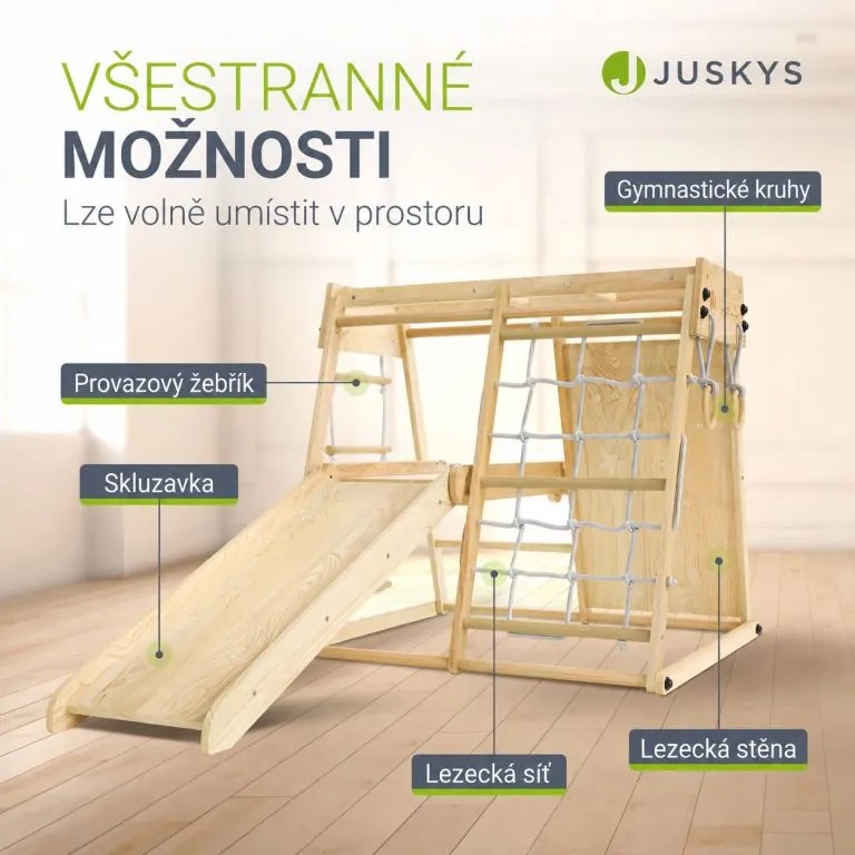 Dětská vnitřní prolézačka, skluzavka, lezecká stěna, mini